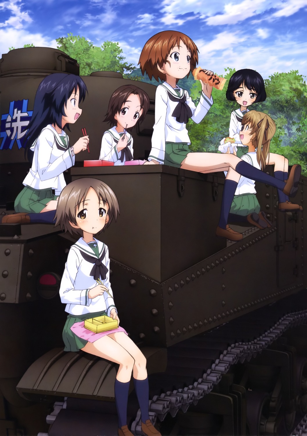 girls und panzer maruyama saki oono aya sakaguchi karina sawa azusa utsugi yuuki yamagou ayumi ...